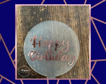 Happy Birthday Cake Topper Paddle - Etsy UK