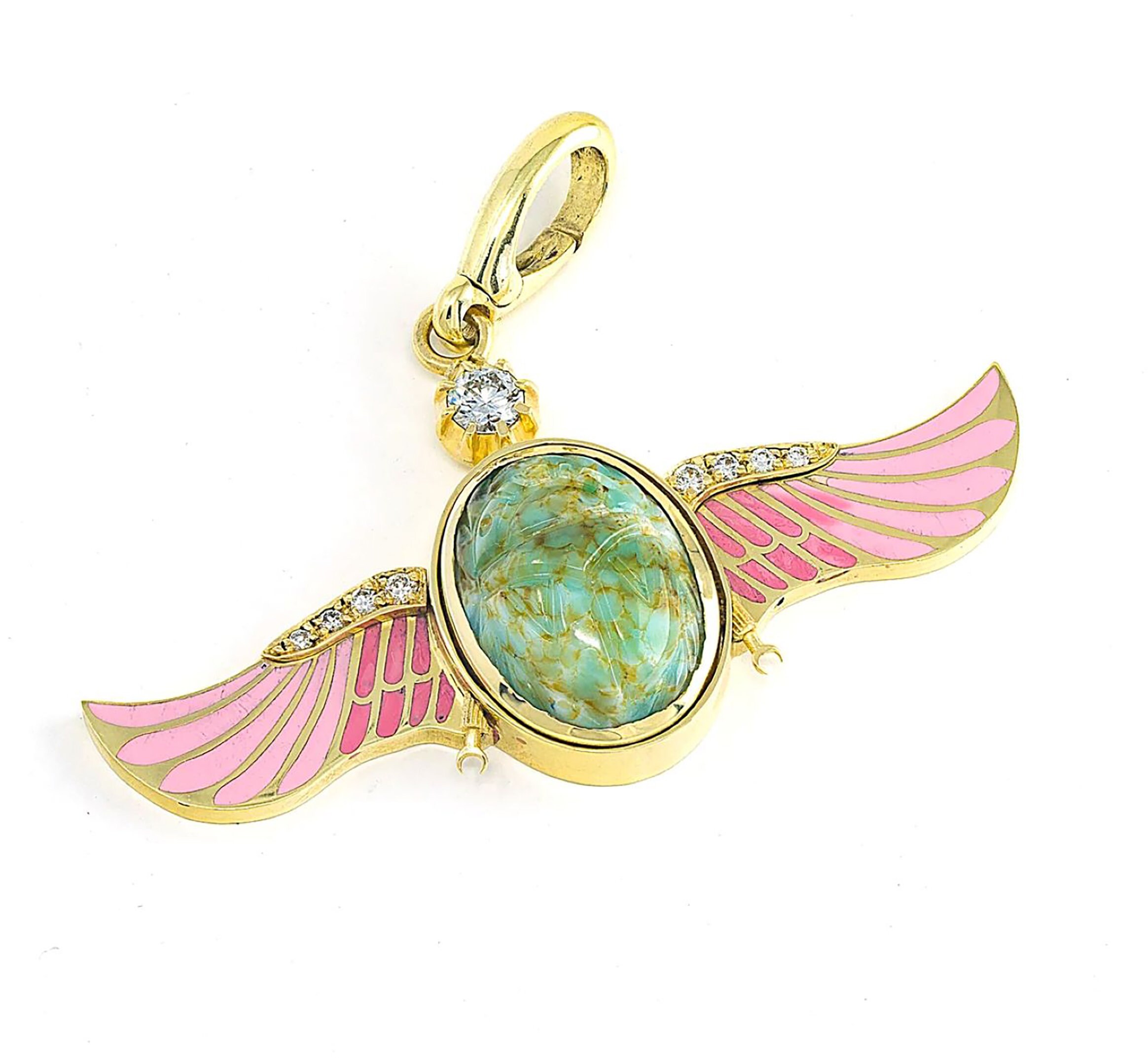 Flying Scarab Charm Pendant Jewelry, Scarab Pendant, Statement Charm ...