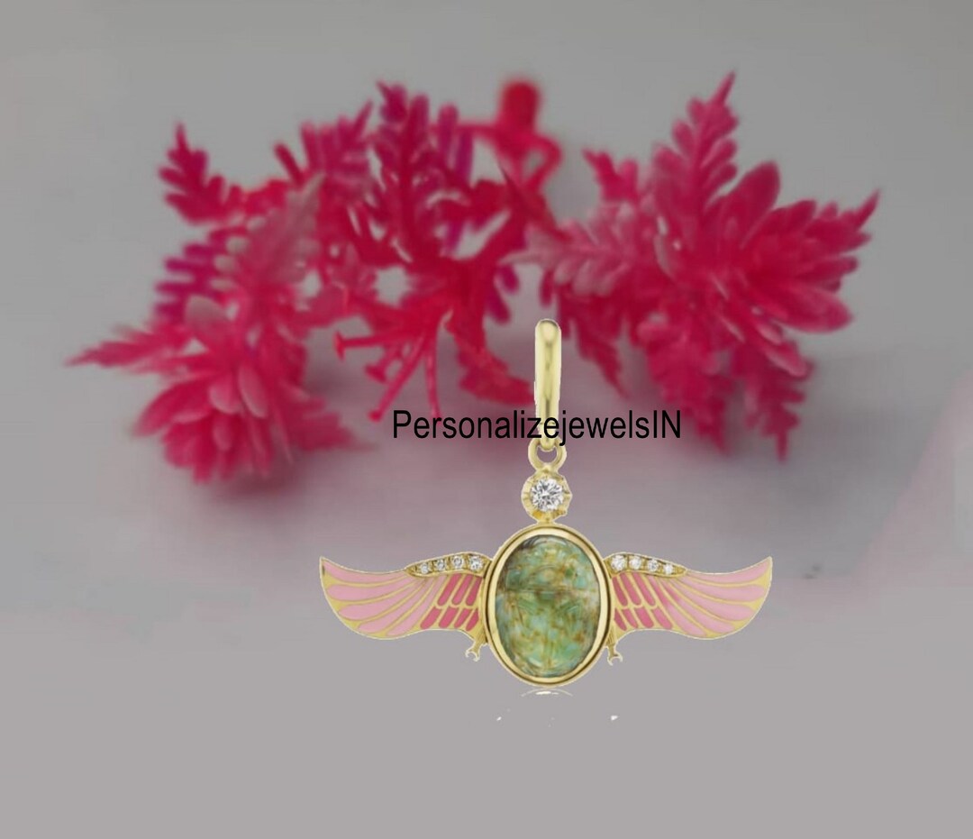 Flying Scarab Charm Pendant Jewelry, Scarab Pendant, Statement Charm ...