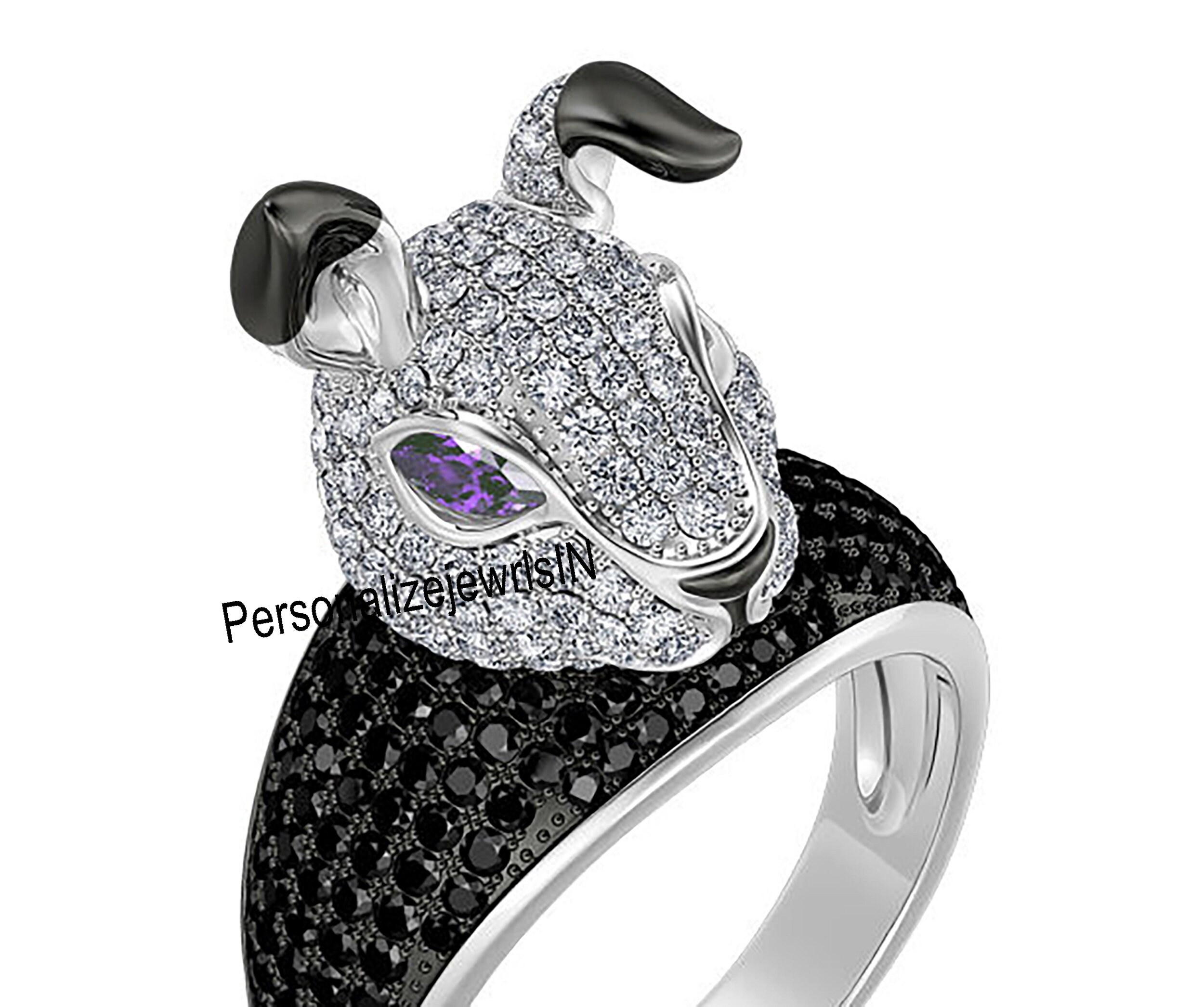 Teddy Bear Face Ring, 14K Gold Teddy Bear Ring for Women, CZ Diamond ...