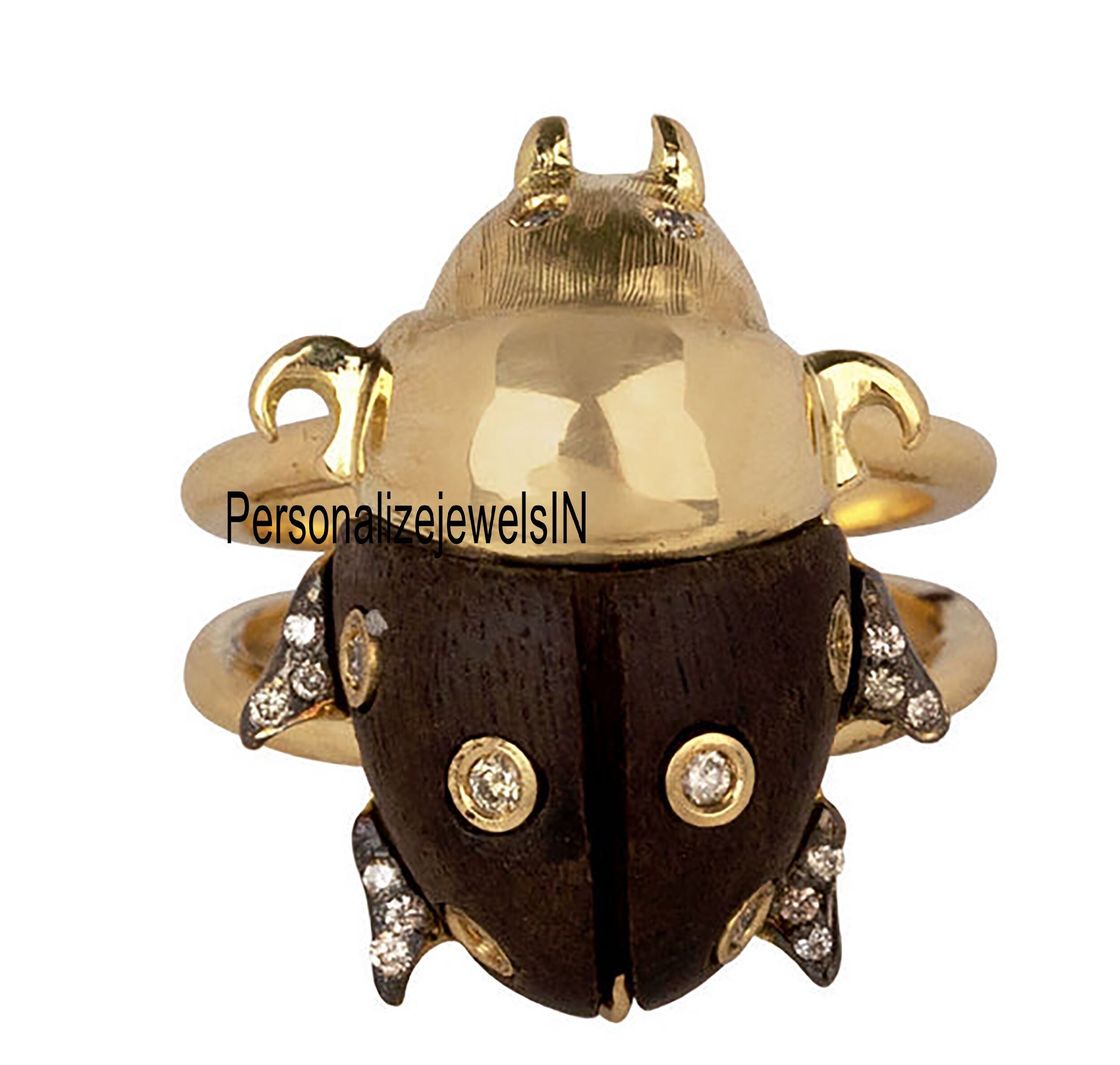 Carved Scarab Ring Tiger's Eye Scarab Amulet Ring Gold - Etsy