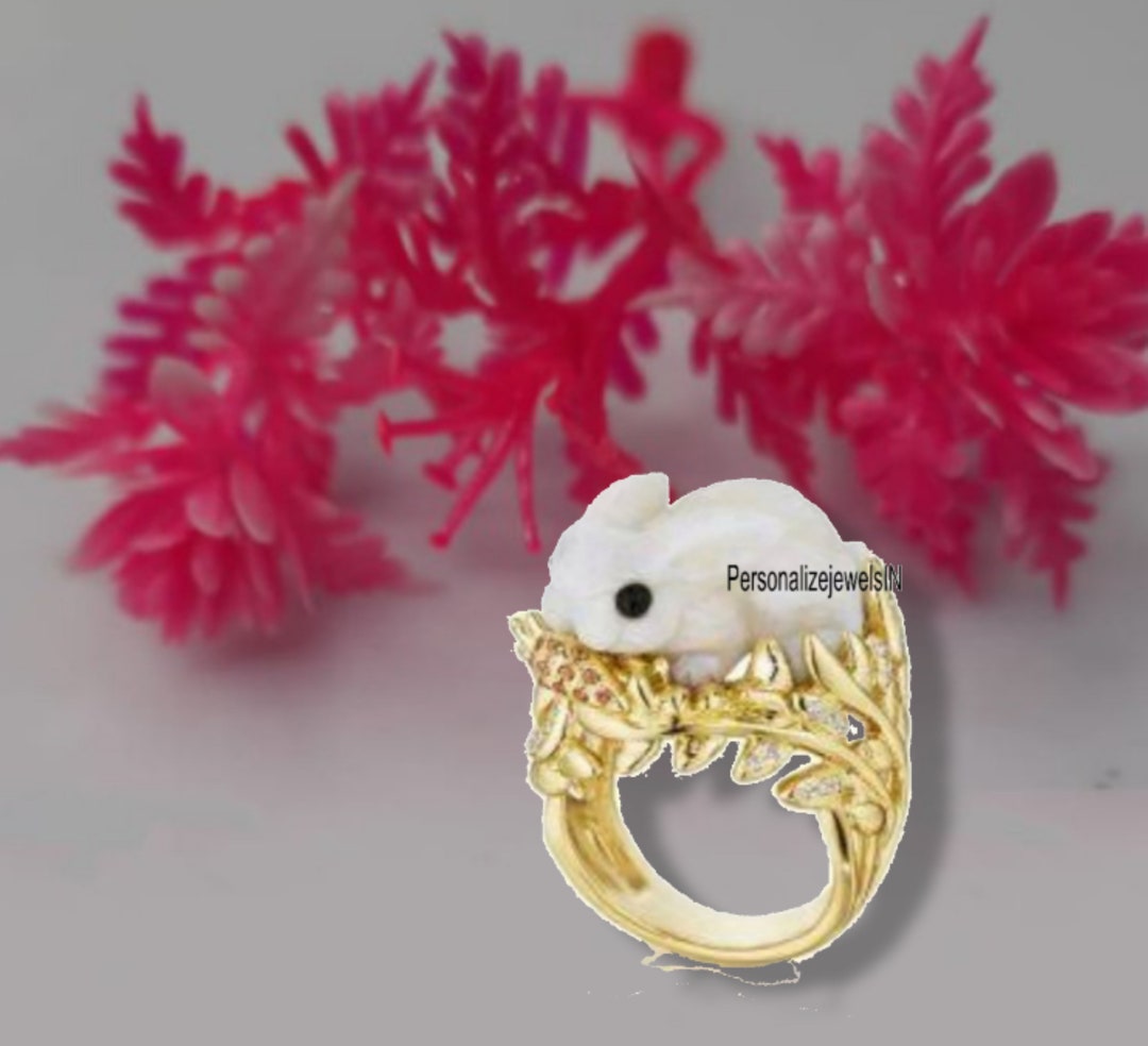 Animal Rabbit Ring Bunny Rabbit Ring Engagement Ring - Etsy