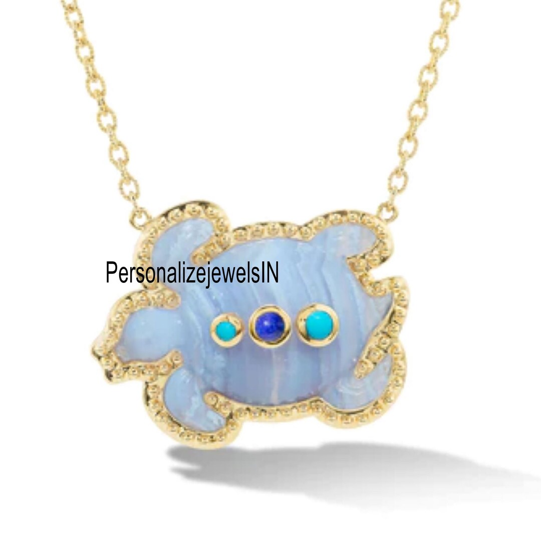 Aegean Sea Turtle Charm Gold Shell Necklace 14K Aegean Sea - Etsy