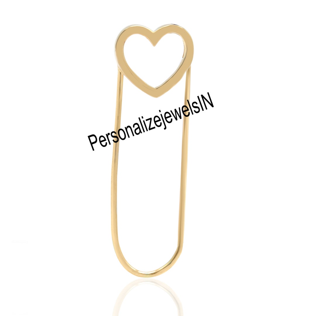 925 Silver Yellow Gold Plated Safety Pin Charm Holder Charm - Etsy