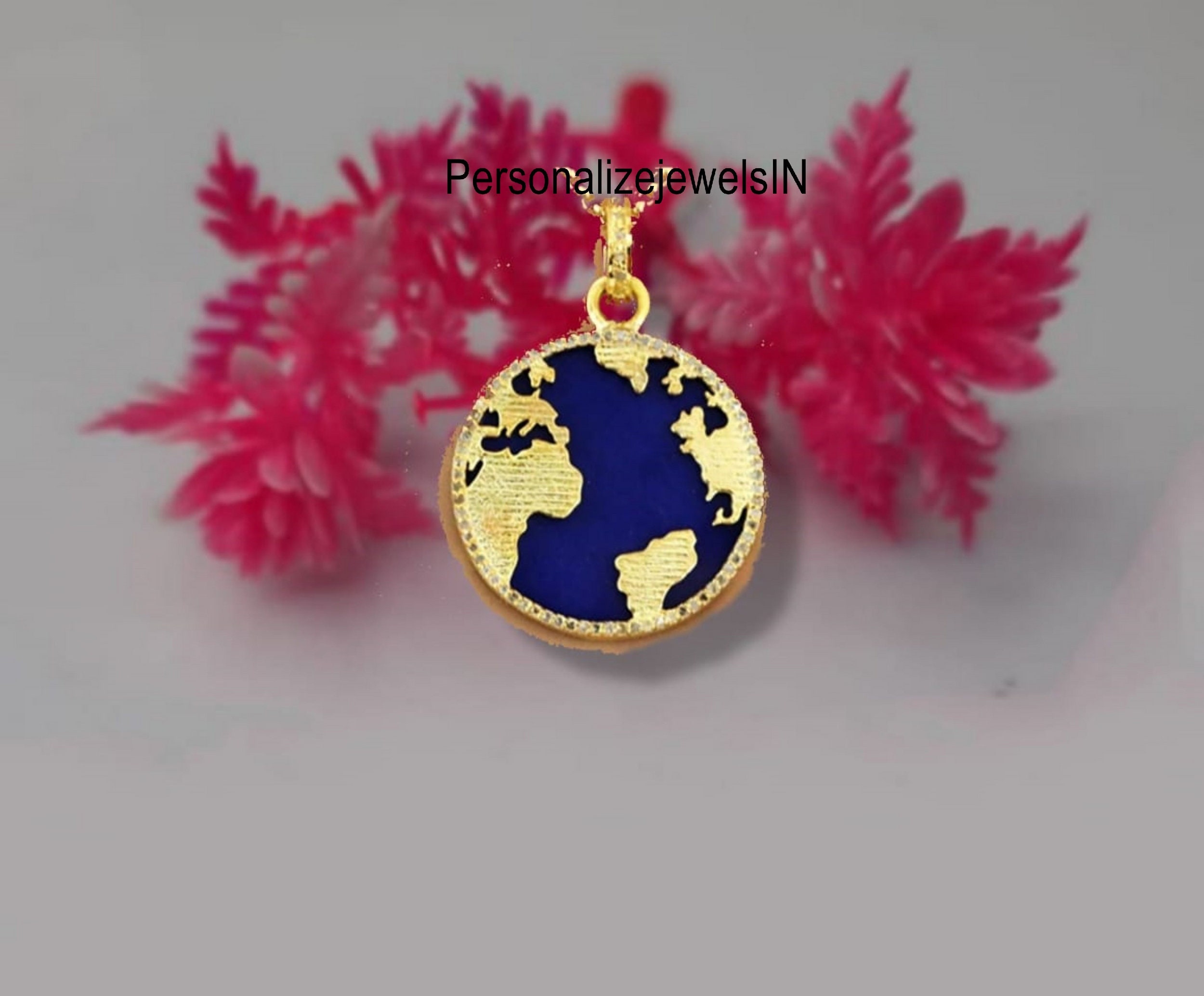 World Map Malachite Black Onyx Pendant Black Onyx Lapis - Etsy