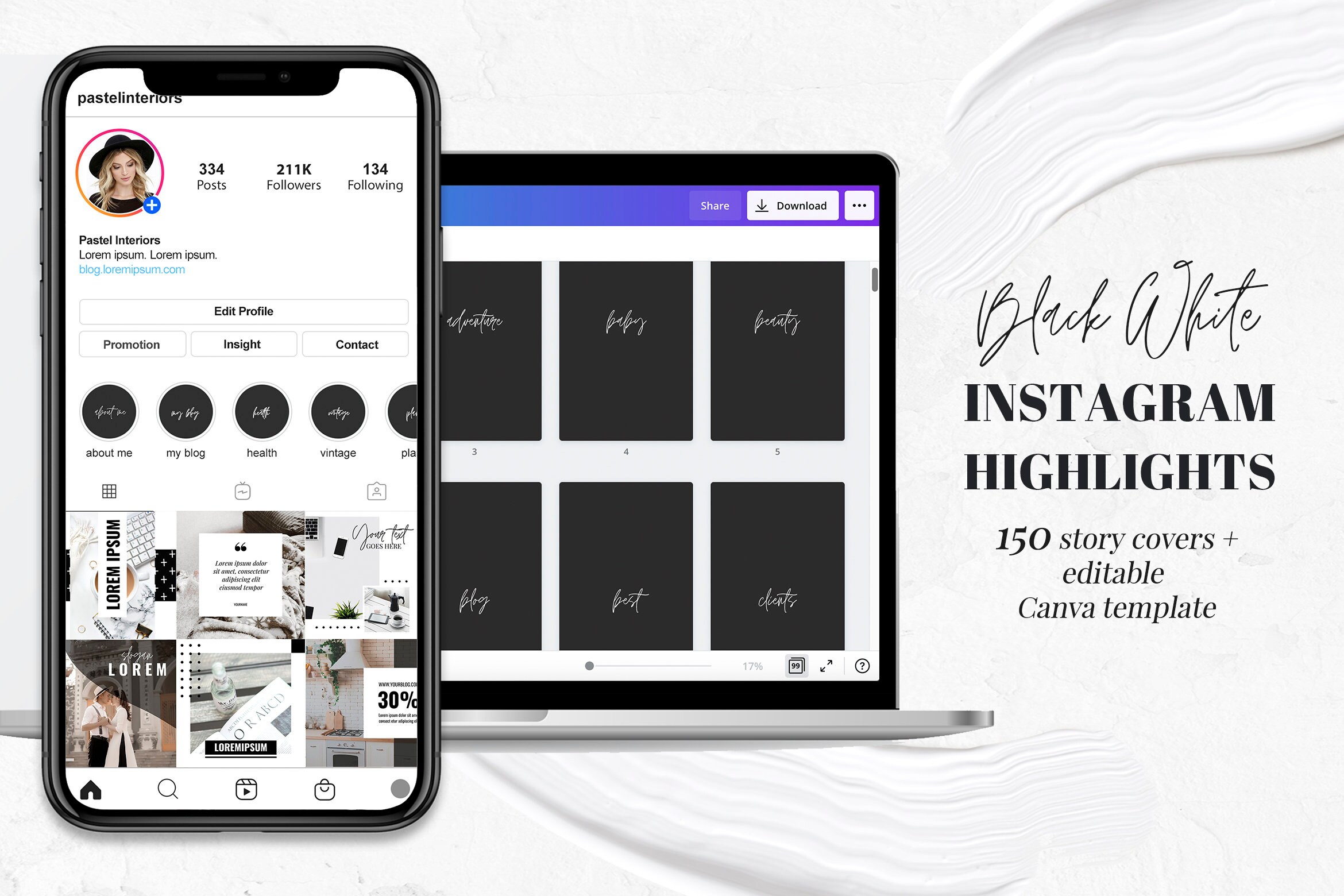 Instagram Branding Kit Instagram Bundle Template Instagram | Etsy