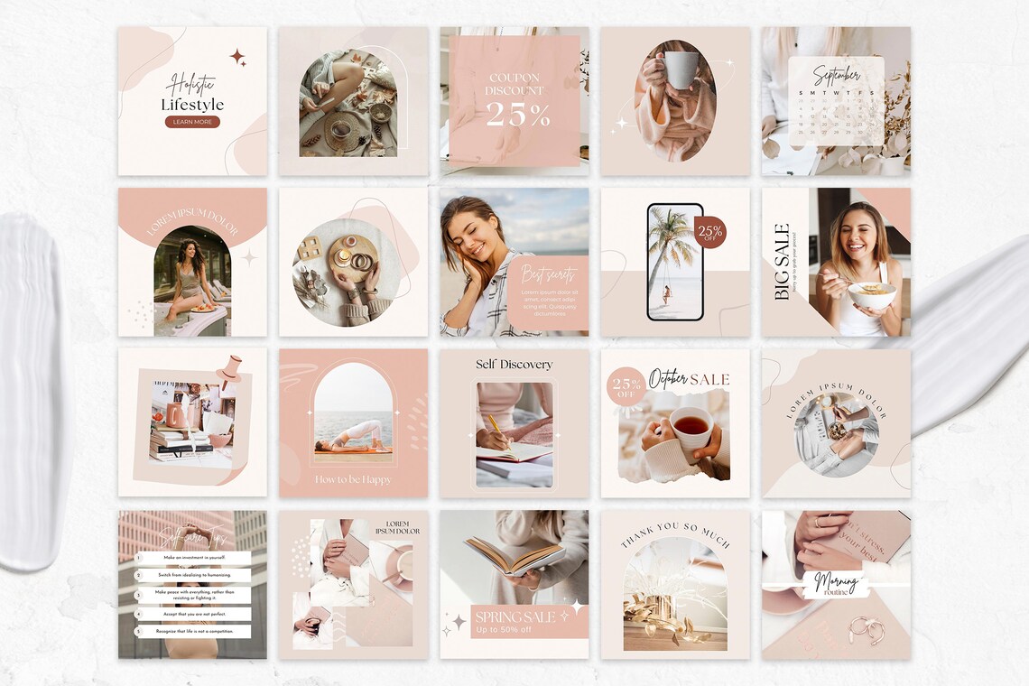 Wellness Instagram Template Wellness Instagram Posts Canva - Etsy
