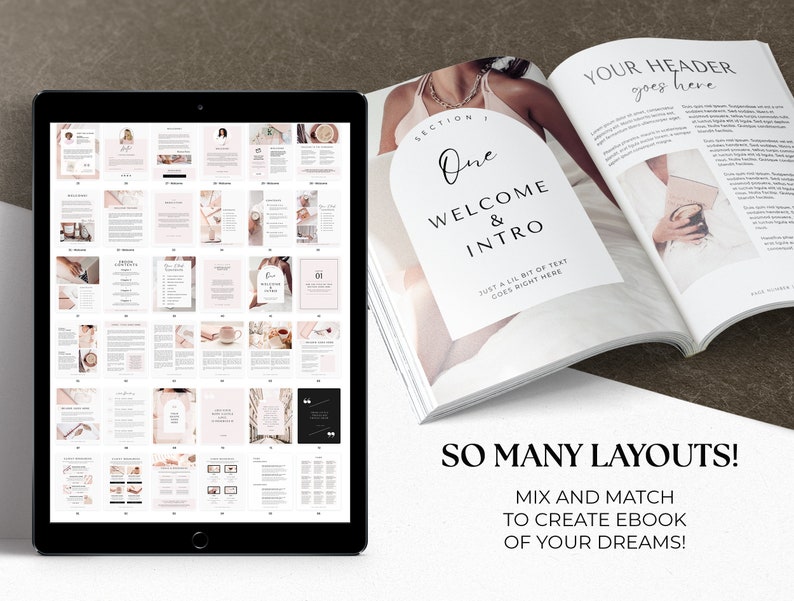 Ebook Template Canva, Editable Workbook Template for Coaches, Bloggers ...