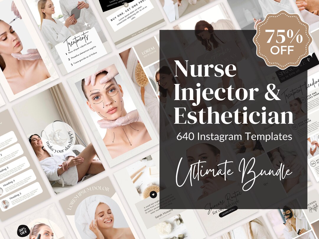 640 Nurse Injector Instagram Templates Botox and Filler Canva - Etsy
