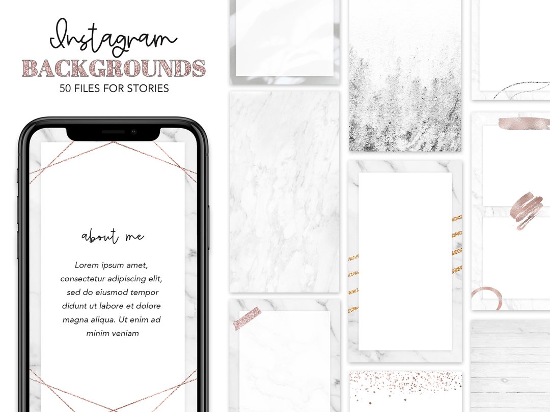 Instagram Story Background, Instagram Wallpaper, White Marble Digital ...