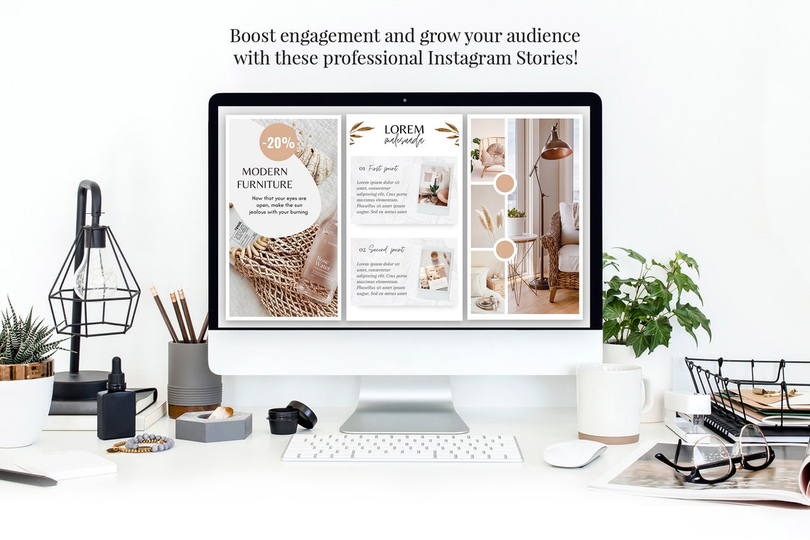 Boho Instagram Template Canva Boho Instagram Stories | Etsy
