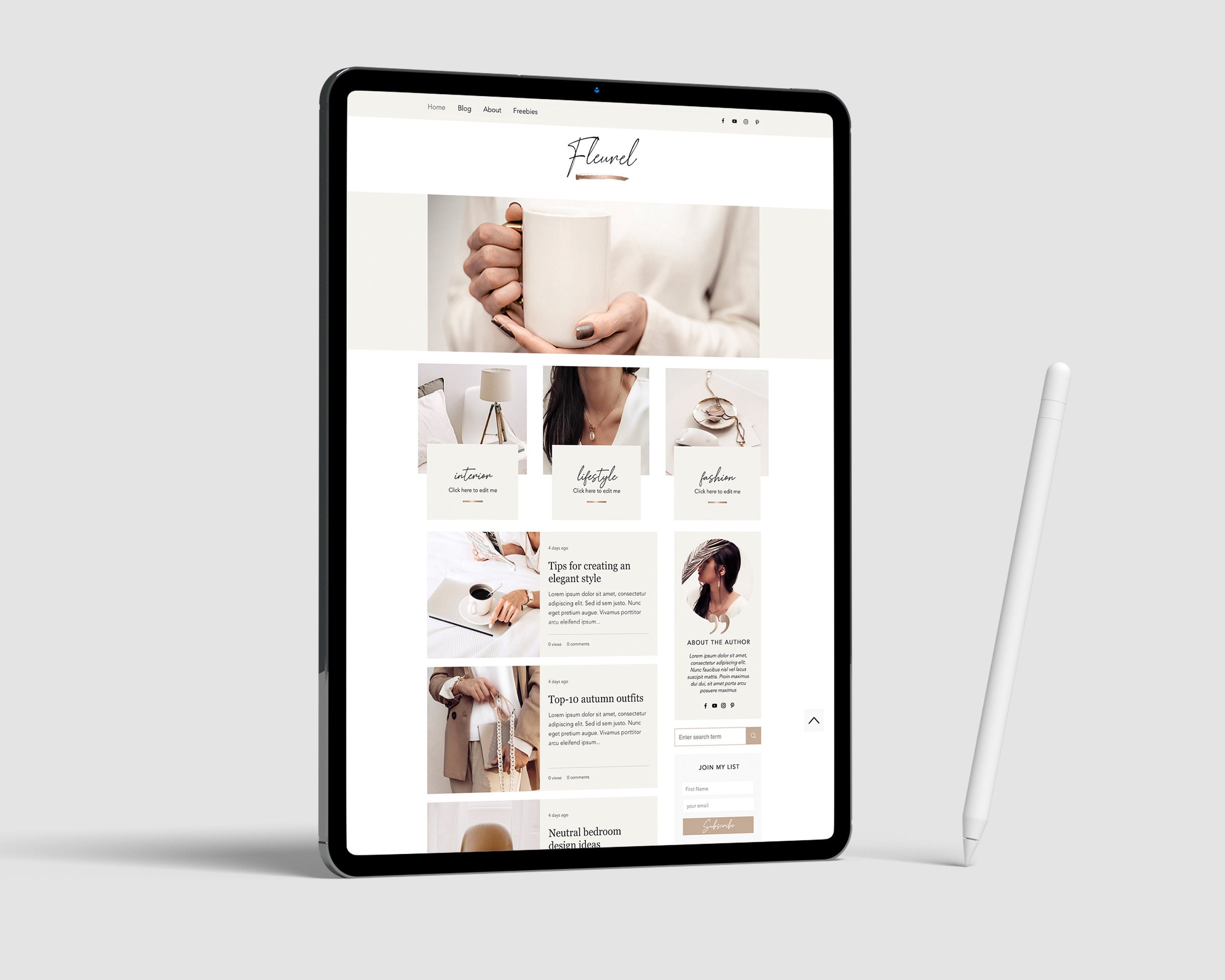 Wix Blog Website Template Wix Blog Theme Wix Blog Website - Etsy