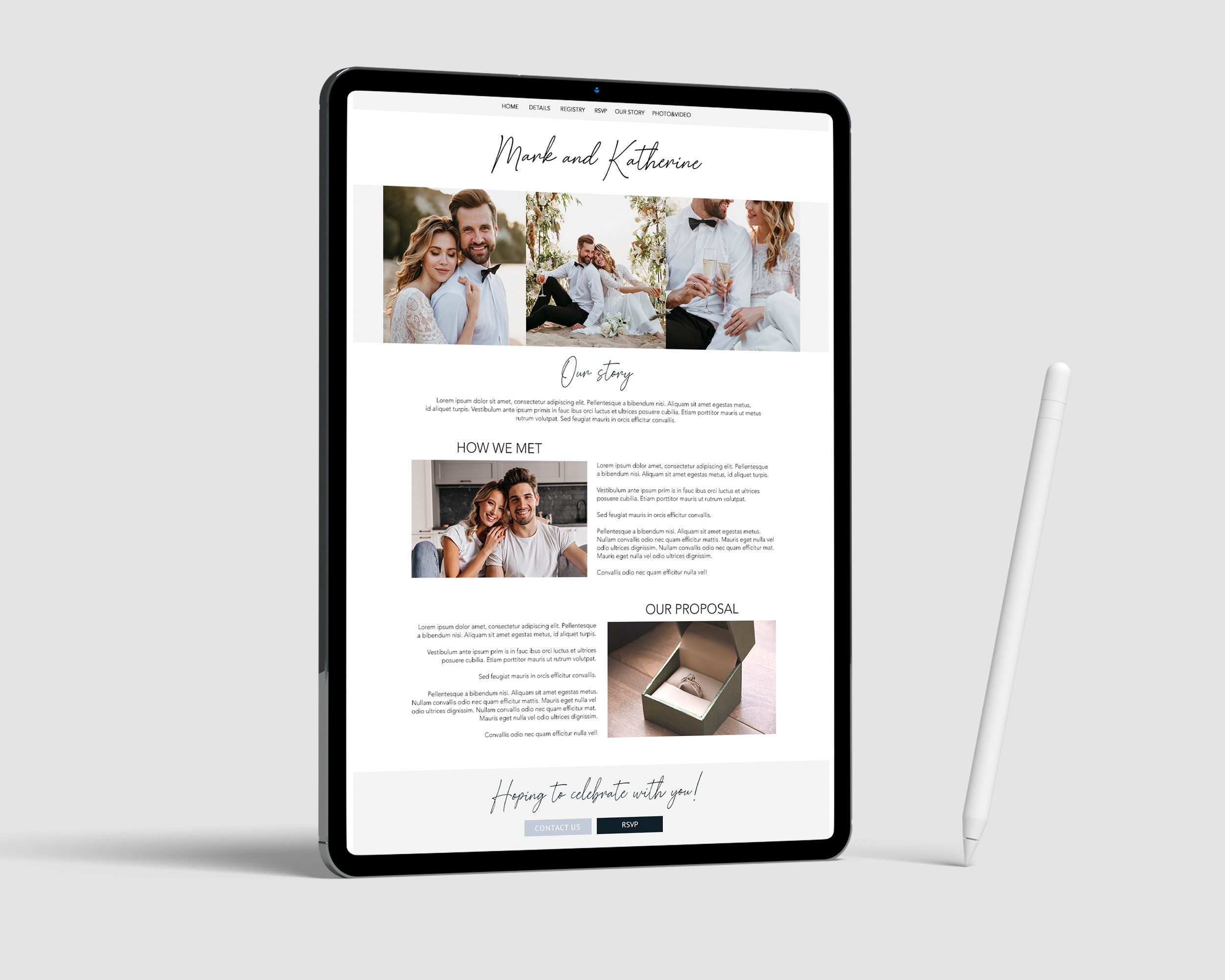 Wix Wedding Website Wix Template Wedding Wix Website - Etsy