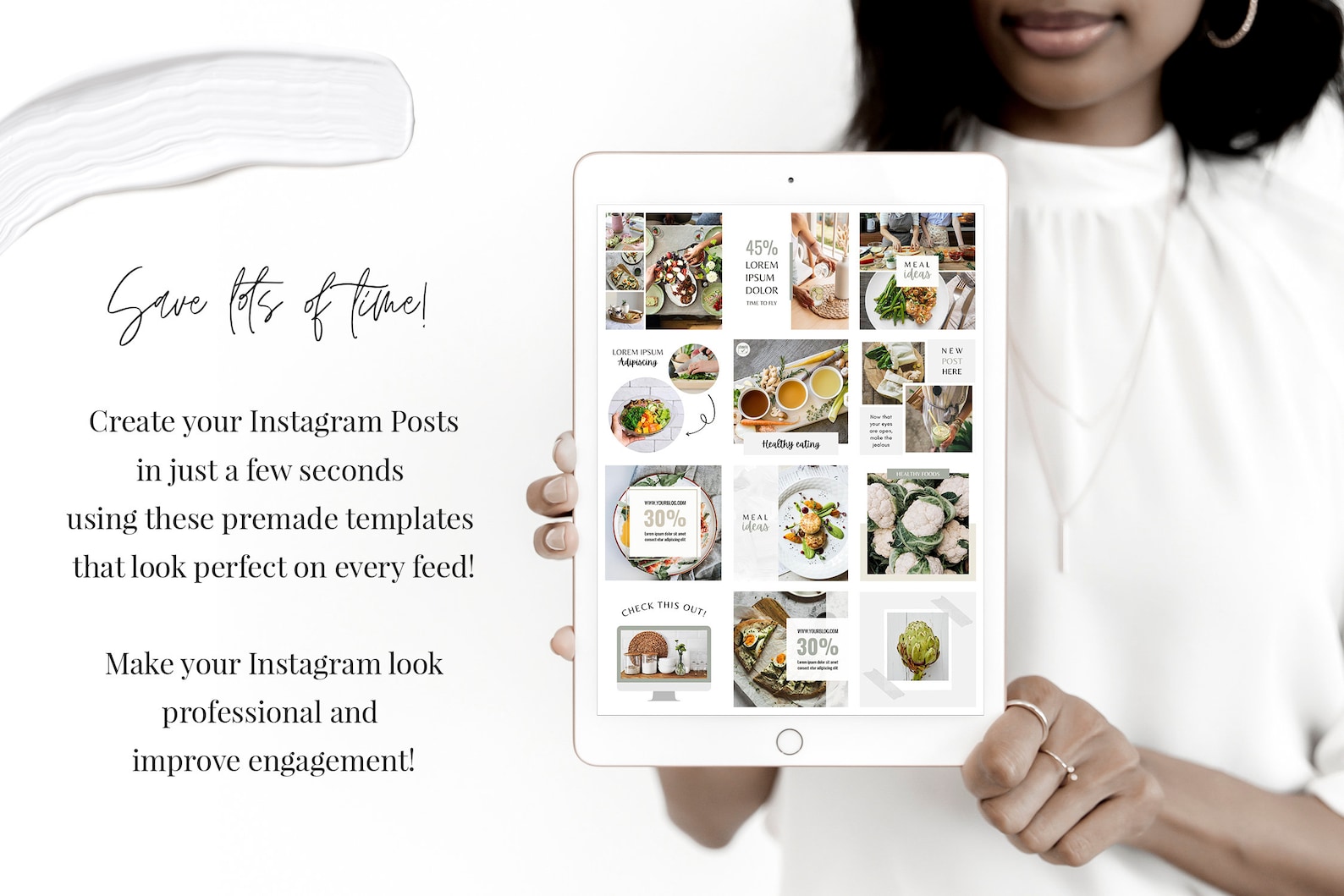 Food Instagram Post Bundle Food Blogger Post Templates for - Etsy