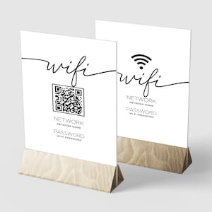 Wifi Qr Sign, Wifi Sign Qr Code, Wifi Password Sign, Editable Wifi Sign ...