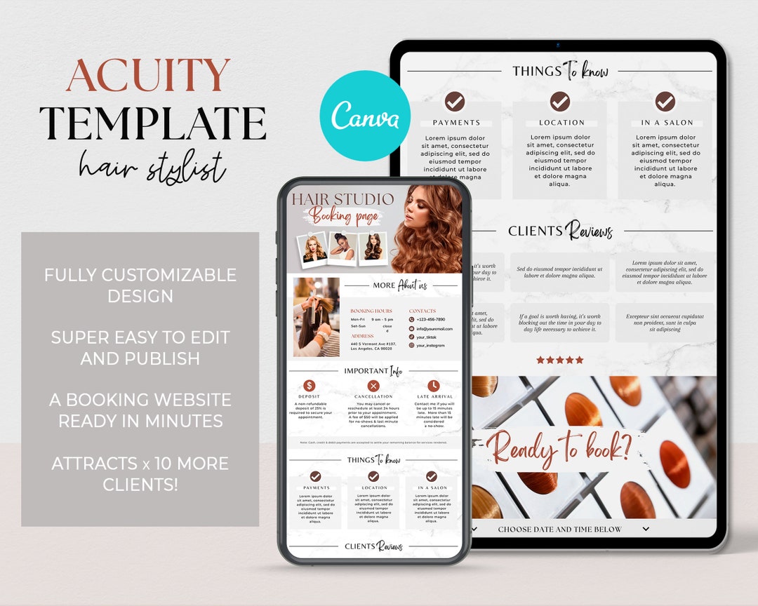 DIY Acuity Site, Acuity Scheduling Template, Booking Site Template ...
