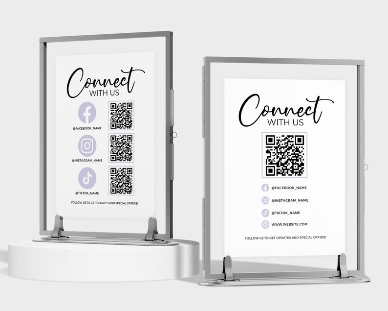 Social Media Sign Template Social Media Sign Printable - Etsy