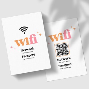WIFI Password Sign Printable Wifi Sign Wifi Network Sign Editable Wifi ...