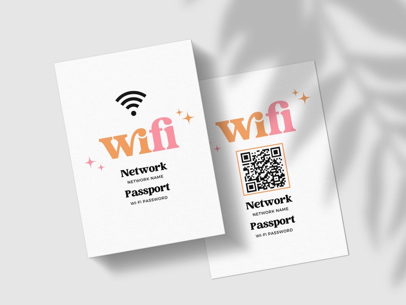 WIFI Password Sign Printable Wifi Sign Wifi Network Sign Editable Wifi ...