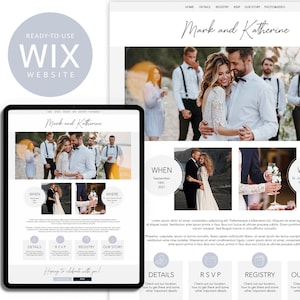 Wix Wedding Website, Wix Template Wedding, Wix Website Template Modern ...