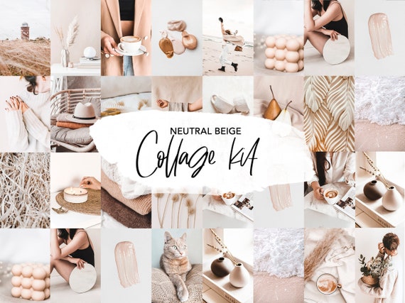 Neutral Photo Collage / Wall Collage Kit in Neutral / Photo | Etsy Canada