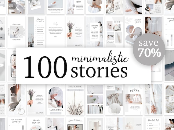 Minimalist Instagram Stories Minimal Instagram Story - Etsy