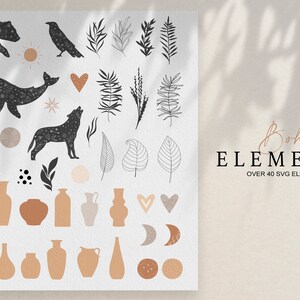 Boho Elements Svg / Boho Elements Clipart / Boho Clipart / Boho ...