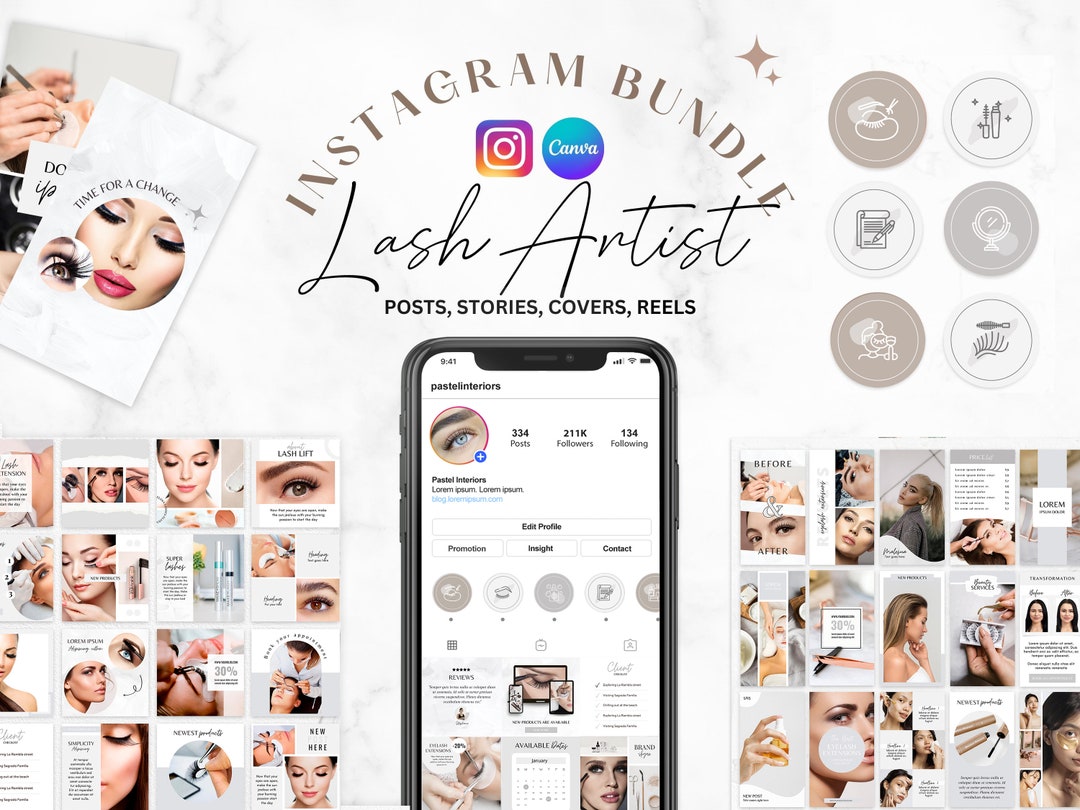 Lash Tech Instagram Post Templates Lash Artist Content Lash Extension ...
