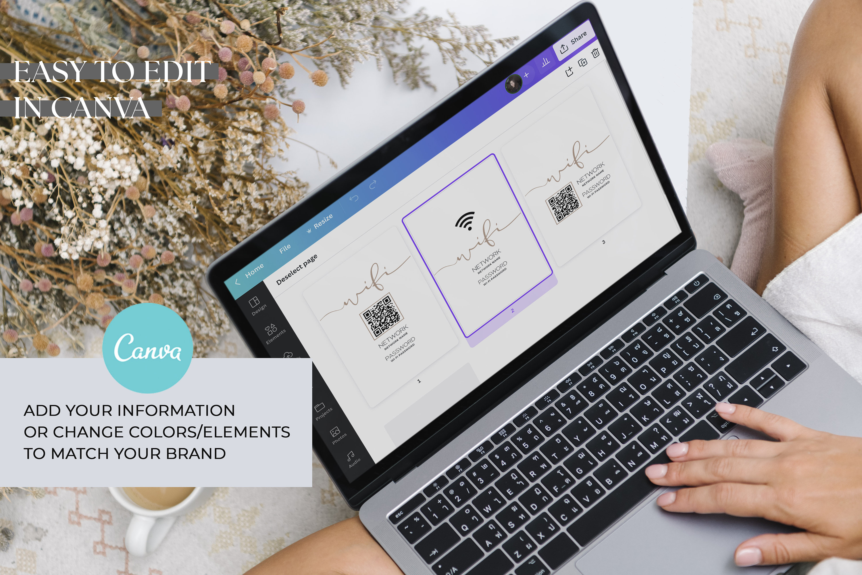 WIFI Password Sign Template Printable Guest Wi-fi Signs Home - Etsy