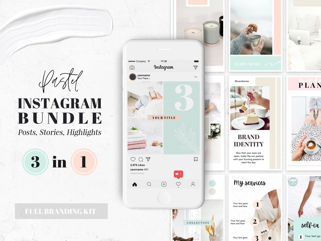 Instagram Bundle Template, Instagram Templates for Canva, Instagram ...