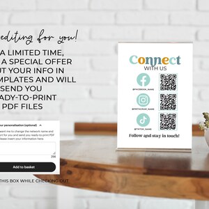 Follow Us on Social Media Sign QR Code Social Media Sign - Etsy