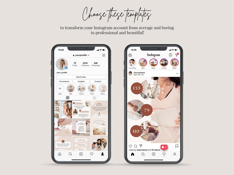 Wellness Instagram Template Wellness Instagram Posts Canva - Etsy