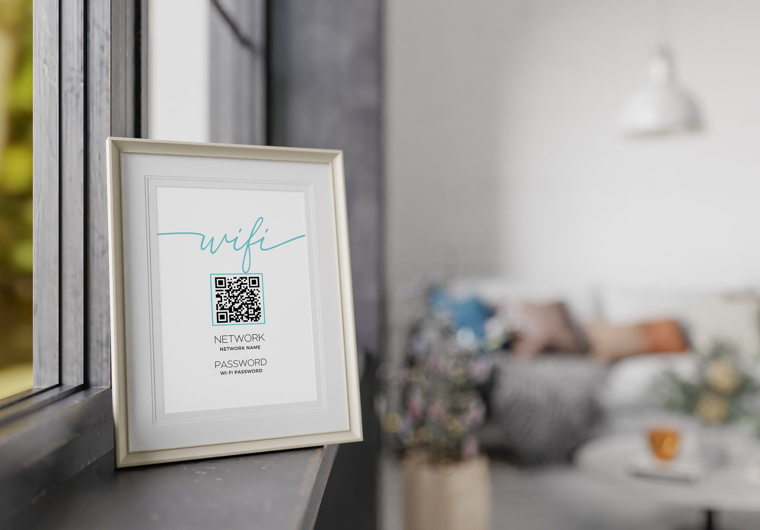 Wifi Sign Template Be Our Guest Wifi Qr Wifi Password - Etsy