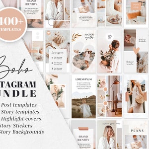 Boho Instagram Template Canva Boho Instagram Stories | Etsy