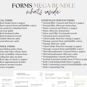 Editable Dermal Filler Form Botox Botulinum Toxin Anti-wrinkle ...