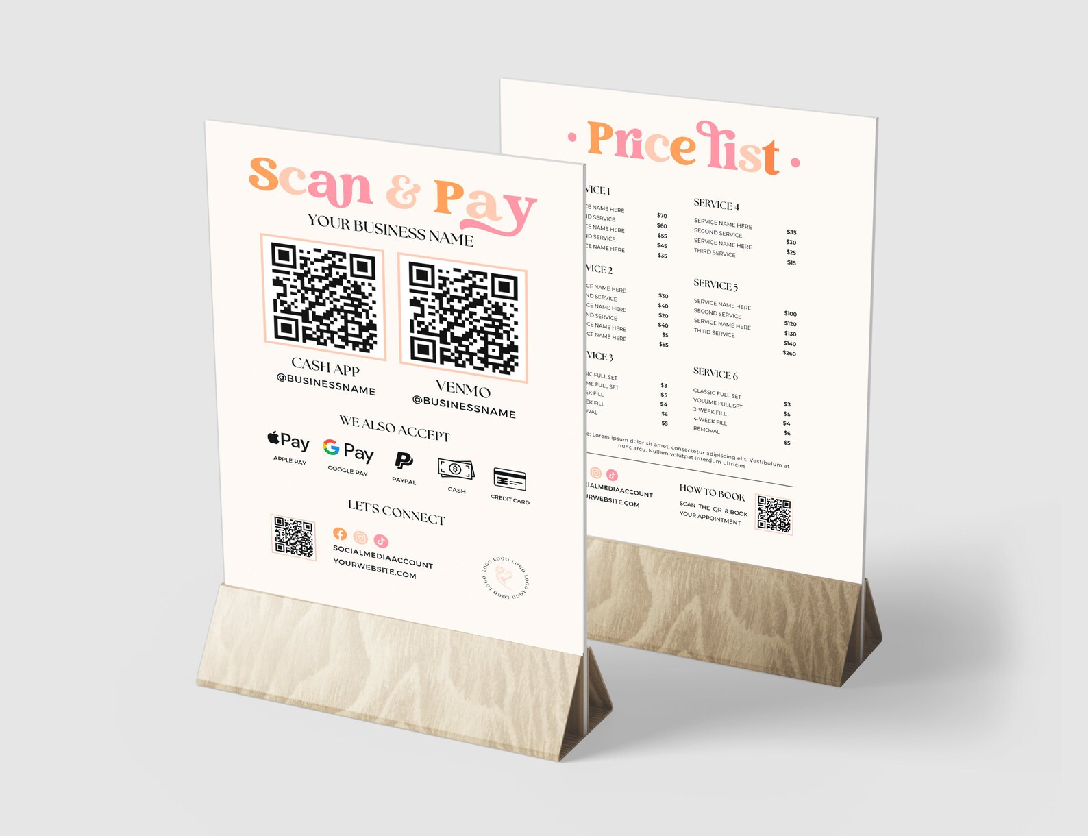 Scan to Pay Editable Template, Scan and Pay Sign, Printable QR Code ...
