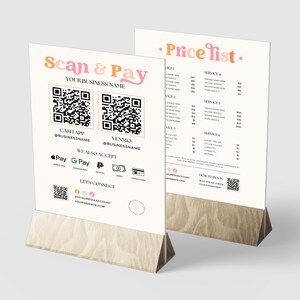Scan to Pay Editable Template, Scan and Pay Sign, Printable QR Code ...
