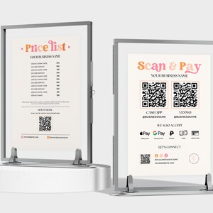 Scan to Pay Editable Template, Scan and Pay Sign, Printable QR Code ...