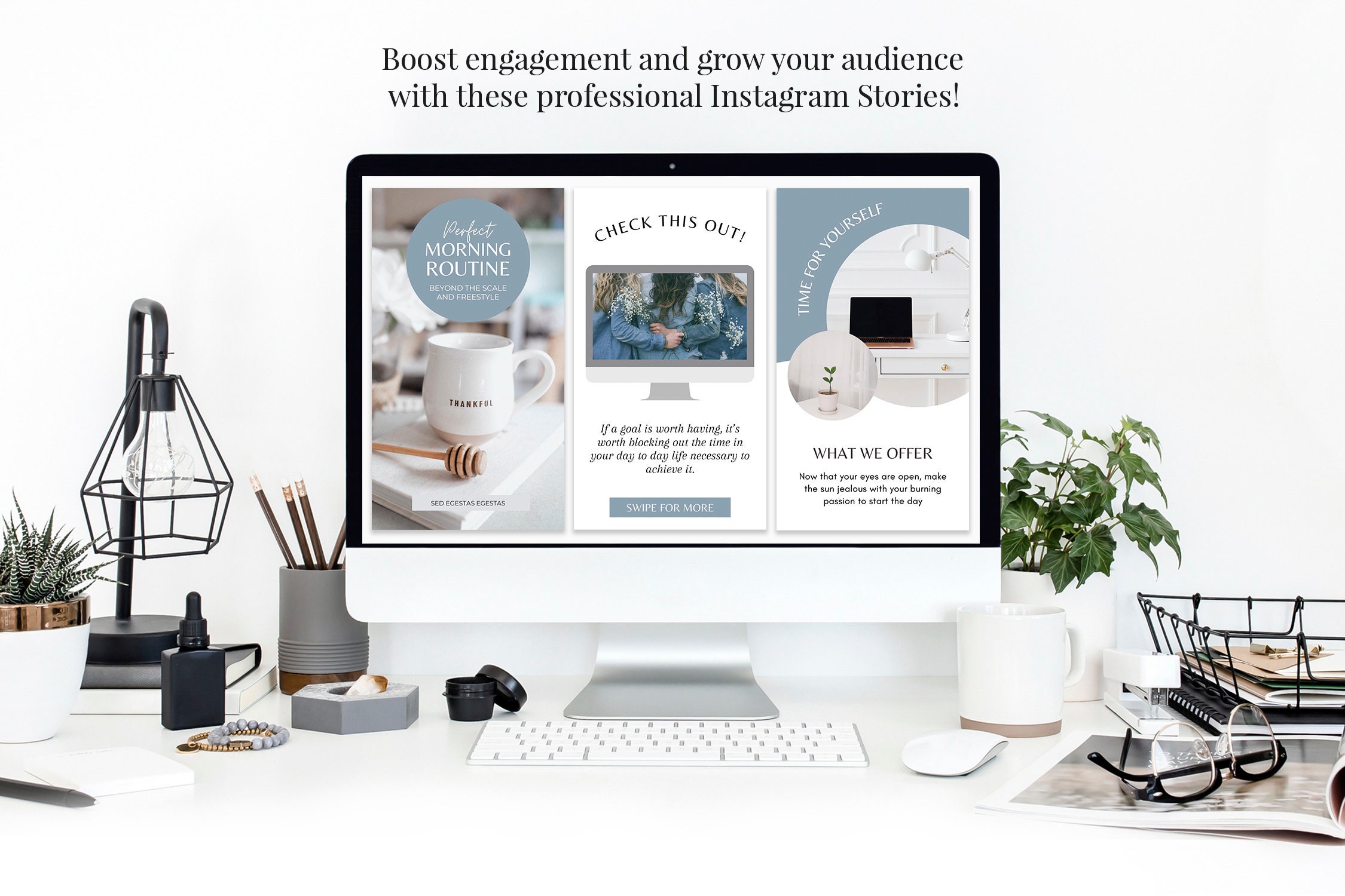 Blue Instagram Story, Ig Story Template, Canva Instagram Story ...