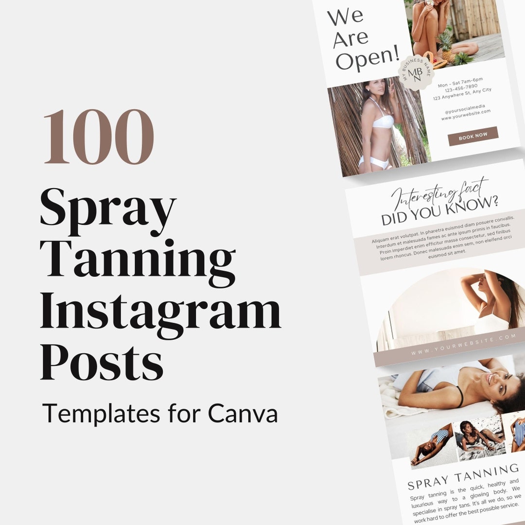 Spray Tan Instagram Templates, Spray Tanning Posts Instagram, Spray Tan ...