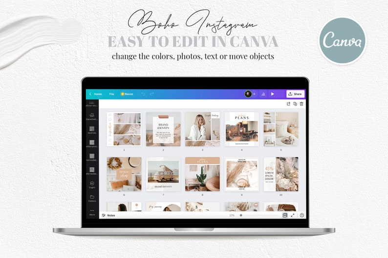 Boho Instagram Template Canva Boho Instagram Stories - Etsy