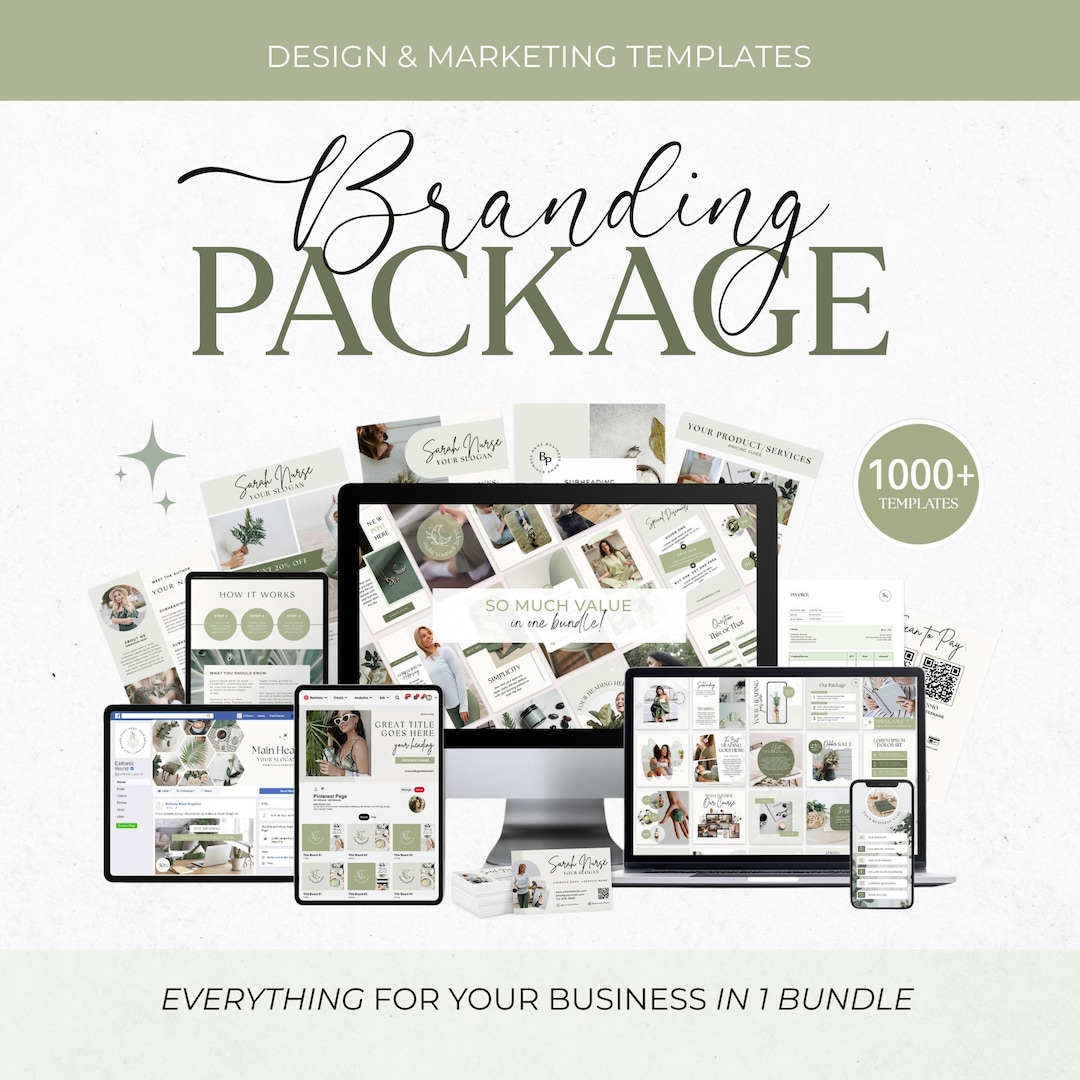 1000 Branding Kit Templates Branding Package Templates Social Media ...