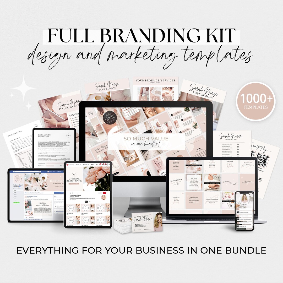 1000 Branding Package Templates, DIY Branding Kit, Social Media ...