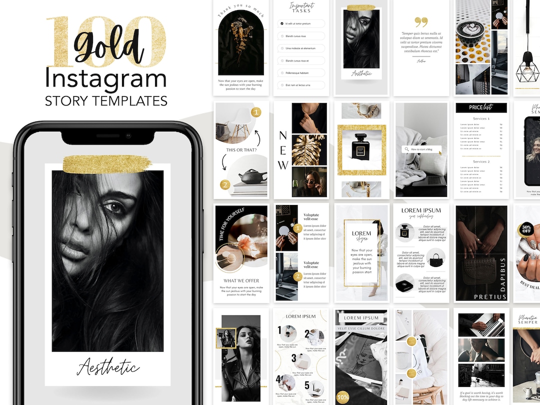 Gold Instagram Stories, Golden Instagram Story Templates, Ig Story ...