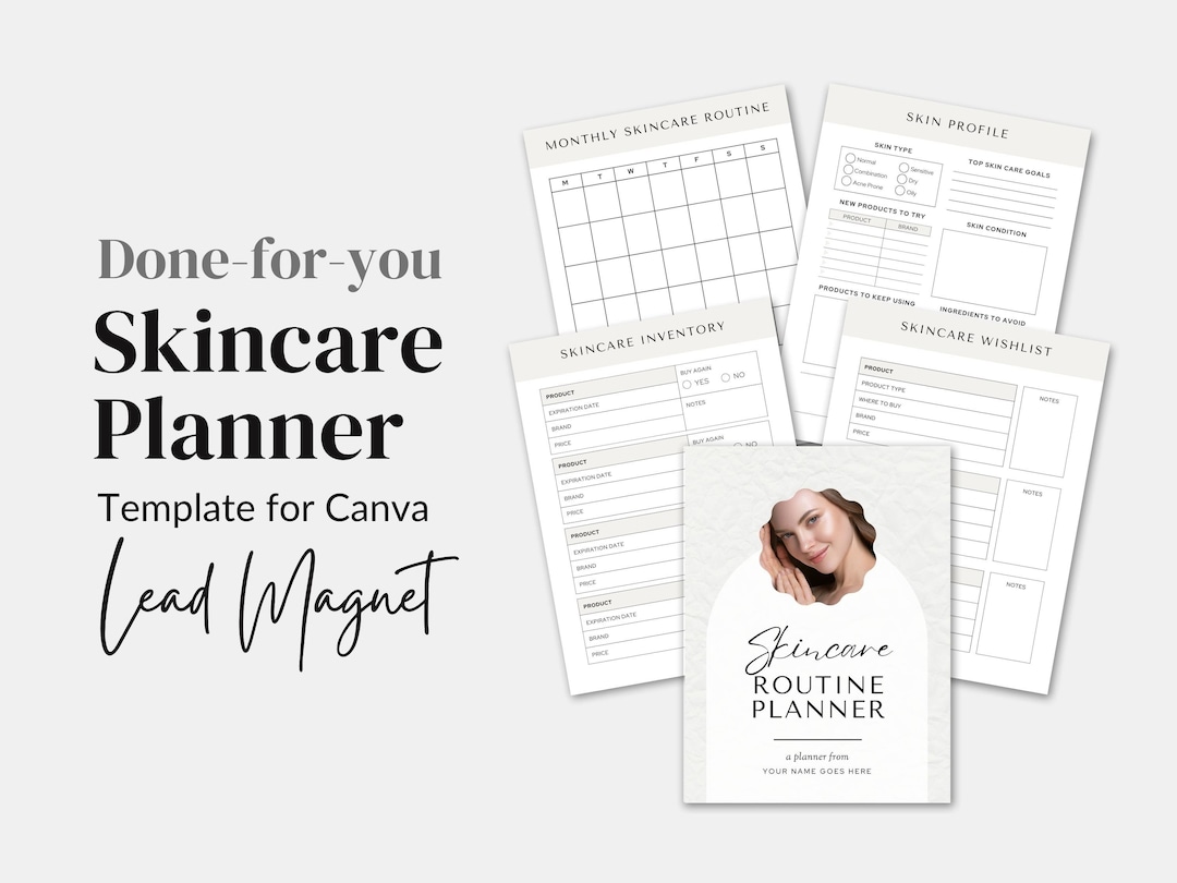 Skincare Planner Beauty Routine Planner Skincare Routine Planner ...