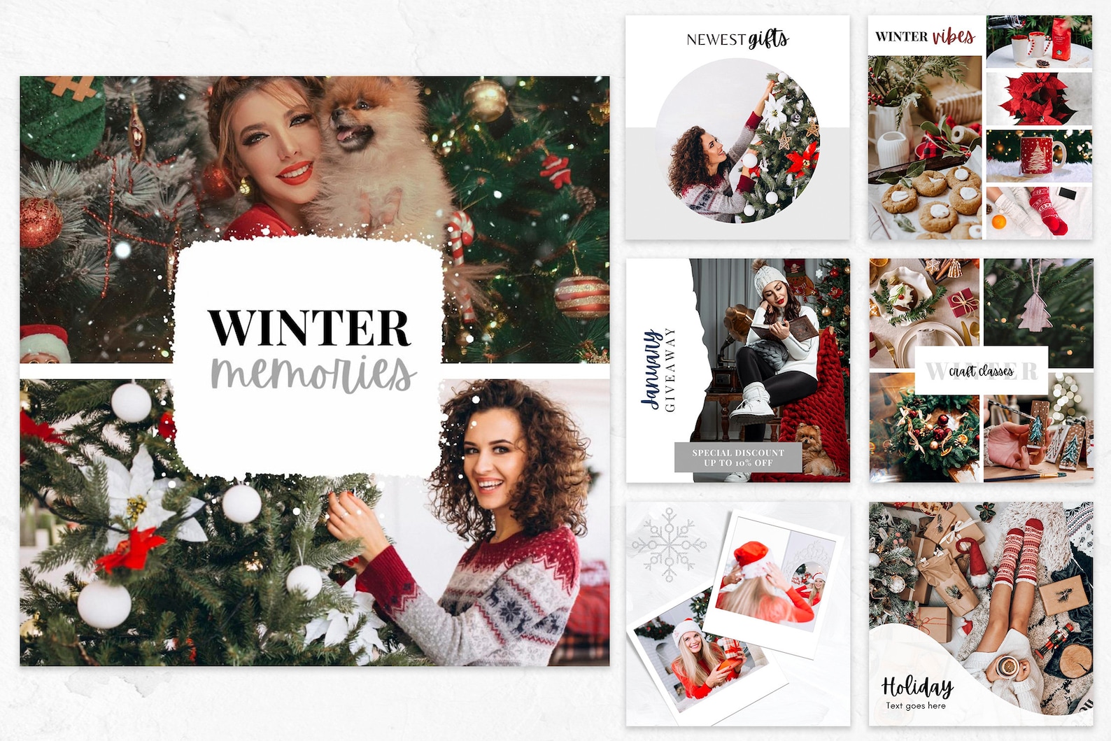 100 Christmas Instagram Post Templates Christmas Social Media - Etsy