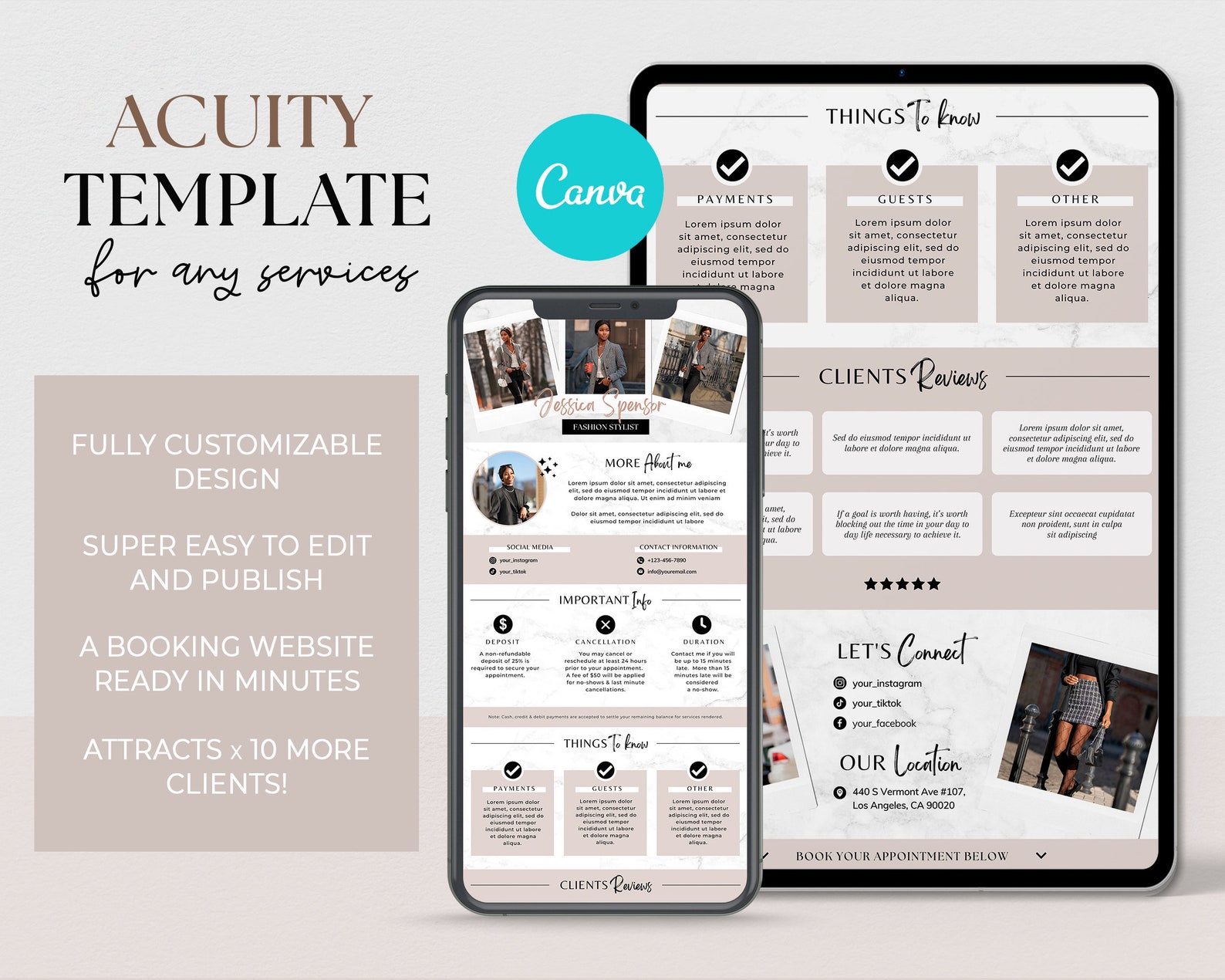 Schedule Acuity Template Acuity Scheduling Template Premade - Etsy