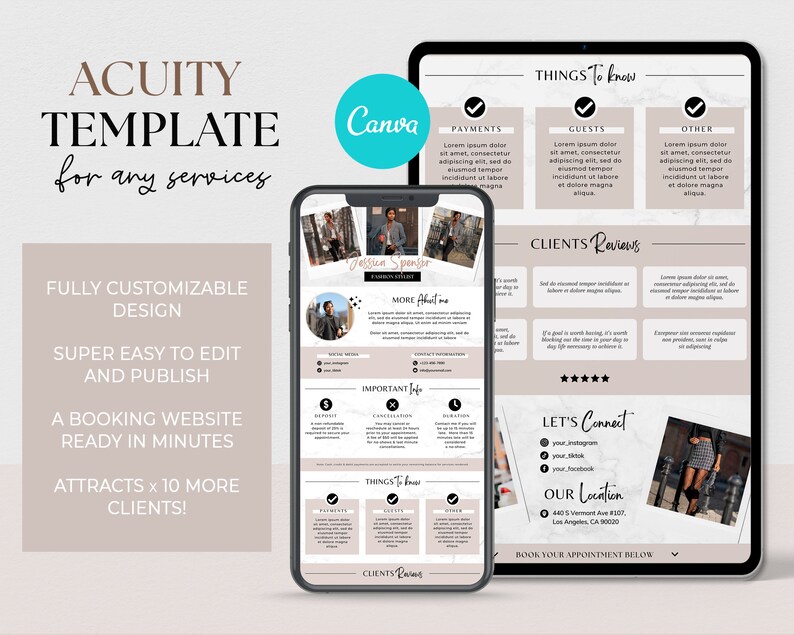 Schedule Acuity Template Acuity Scheduling Template Premade Etsy