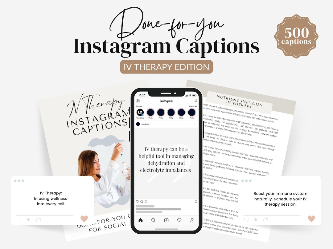 IV Therapy Instagram Captions Medspa Instagram Captions Iv Hydration ...