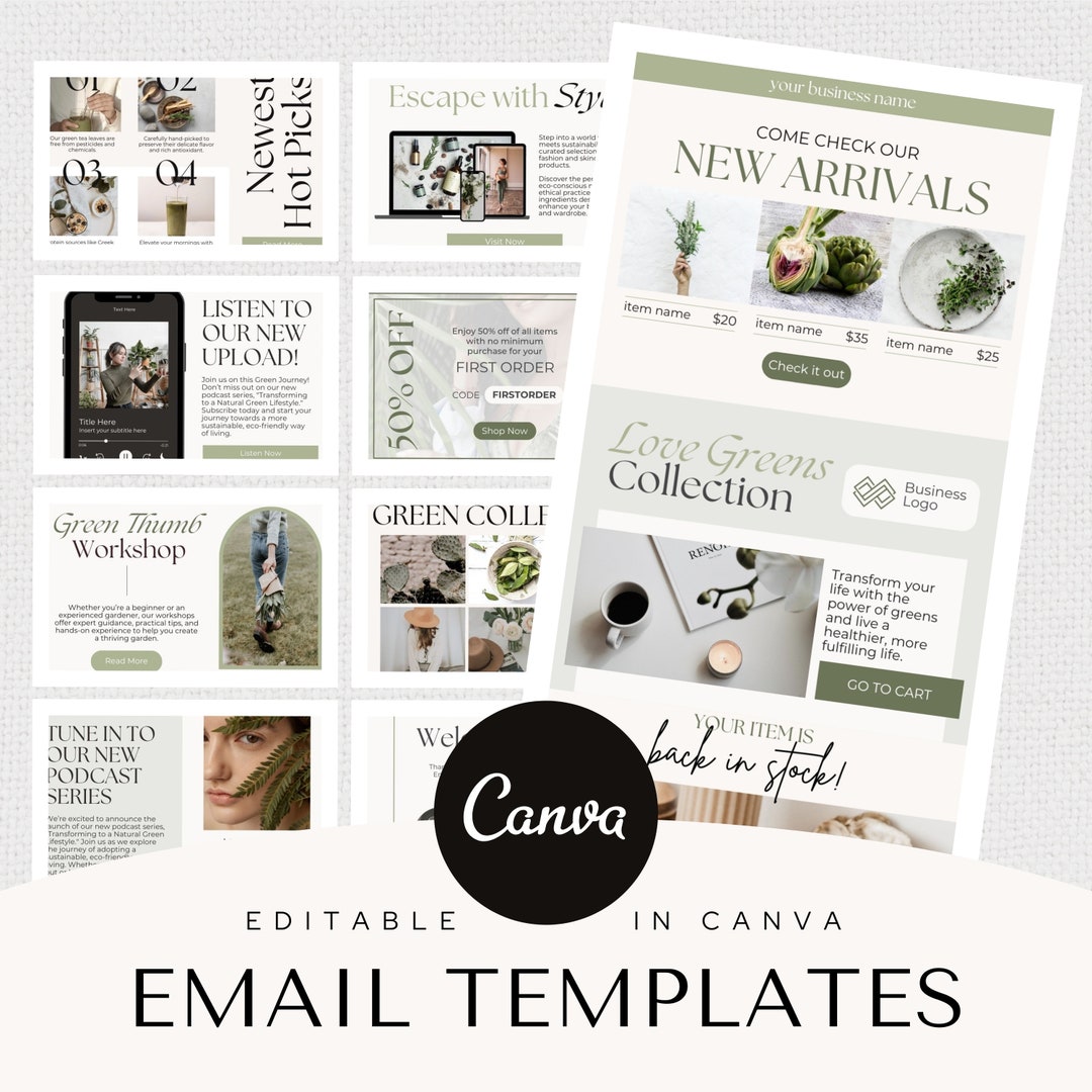 Email Marketing Template Canva Newsletter Template Kit Email Newsletter ...